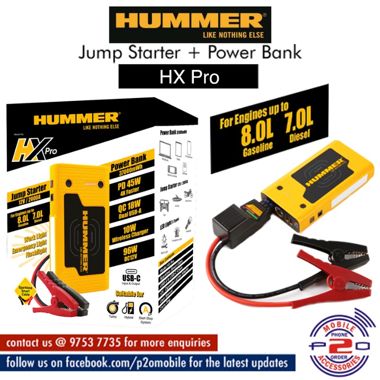 Hummer HX Pro 10000mAh Jumper Starter + Power Bank, Mobile Phones ...