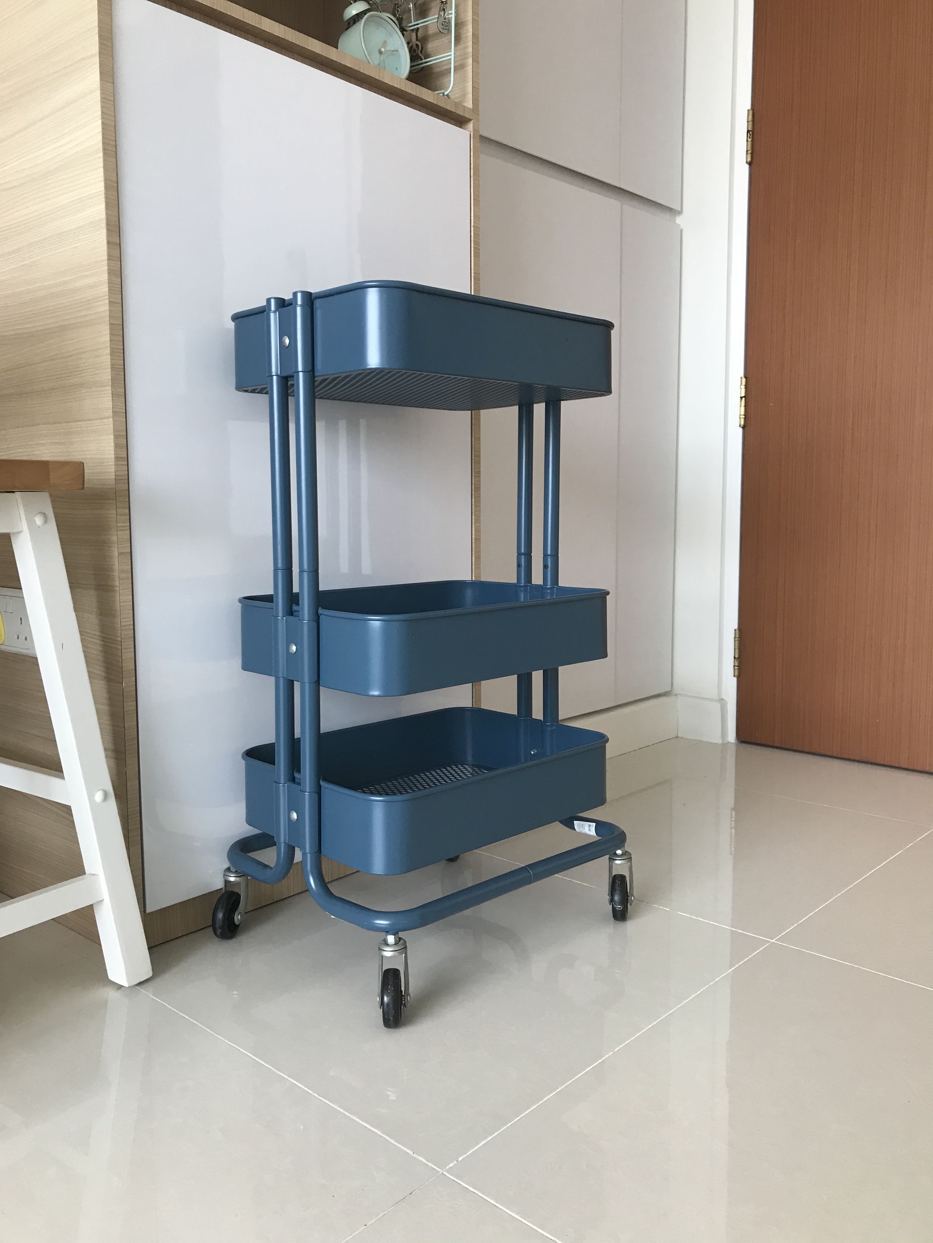 Ikea Trolley Dark Blue, Furniture & Home Living, Furniture, Shelves ...