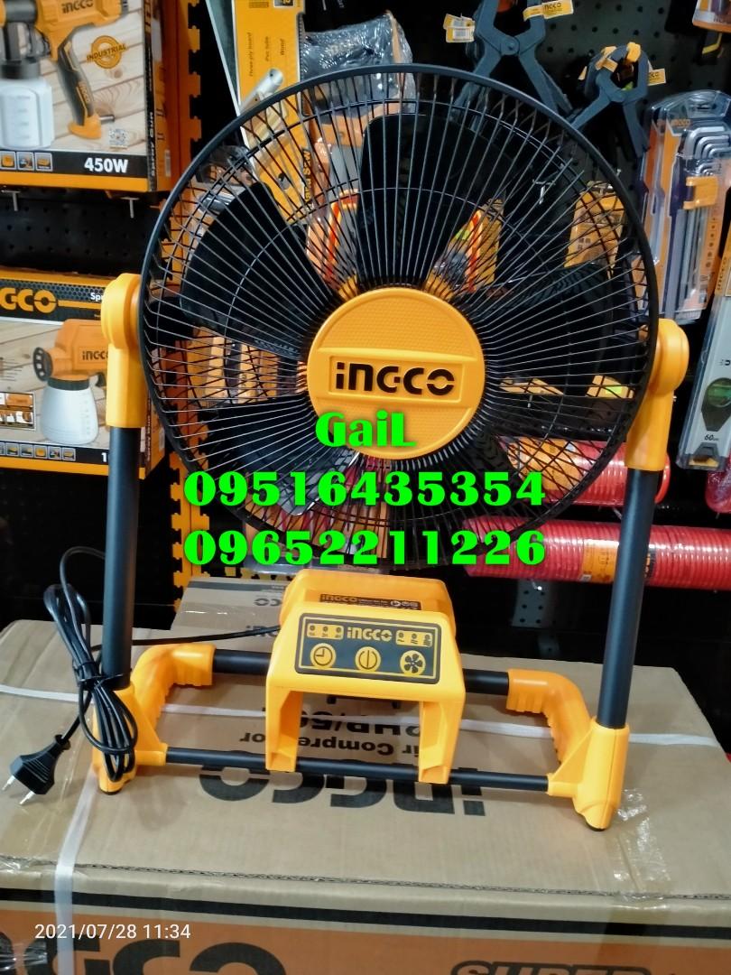 INGCO 20V Li-Ion Cordless Fan / Corded Electric Fan, Furniture & Home ...