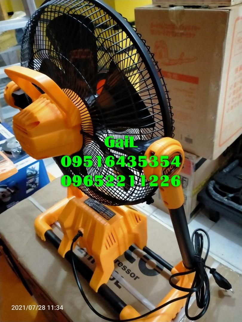 INGCO 20V Li-Ion Cordless Fan / Corded Electric Fan, Furniture & Home ...