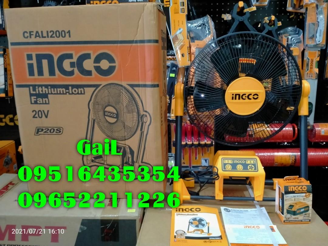 INGCO 20V Li-Ion Cordless Fan / Corded Electric Fan, Furniture & Home ...