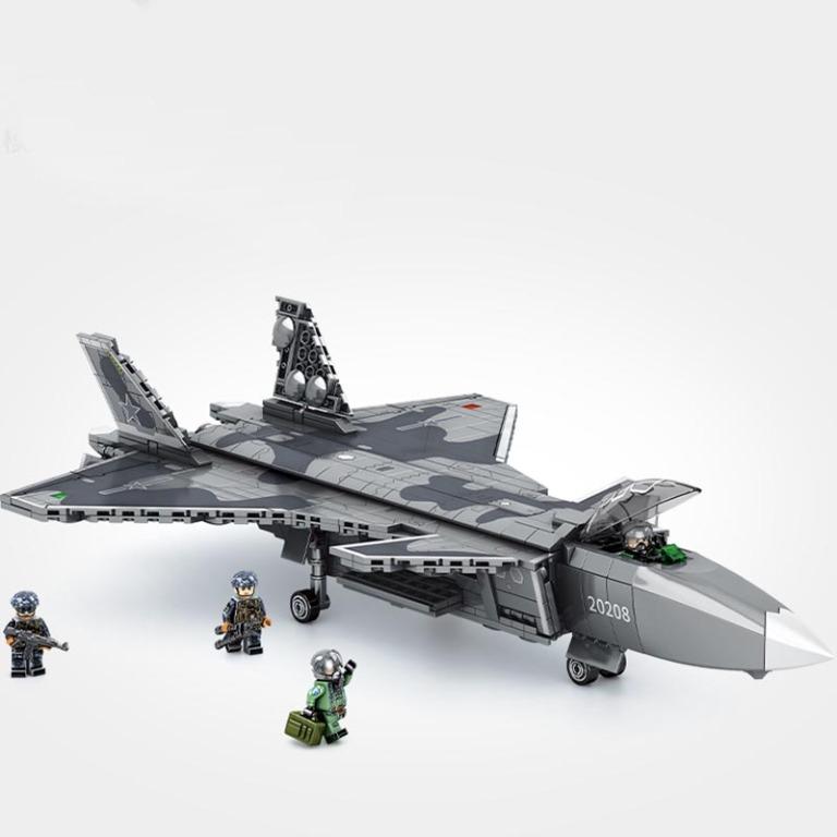 J-20 Fighter Aircraft Building Blocks Lego Compatible, Hobbies & Toys ...