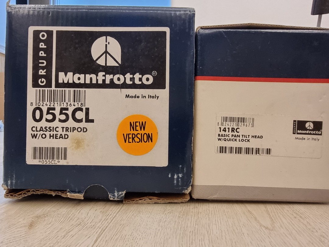 Manfrotto 055CL Classic Tripod with 141RC 3 way head, Photography ...