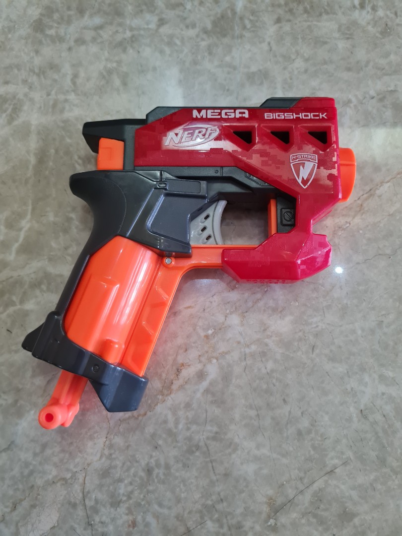 Nerf N-Strike Mega Bigshock Blaster with darts, Hobbies & Toys, Toys & Games on Carousell