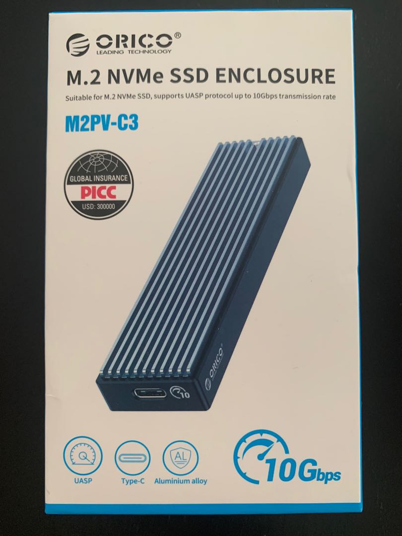 NVME SSD enclosure type c, Computers & Tech, Parts & Accessories ...