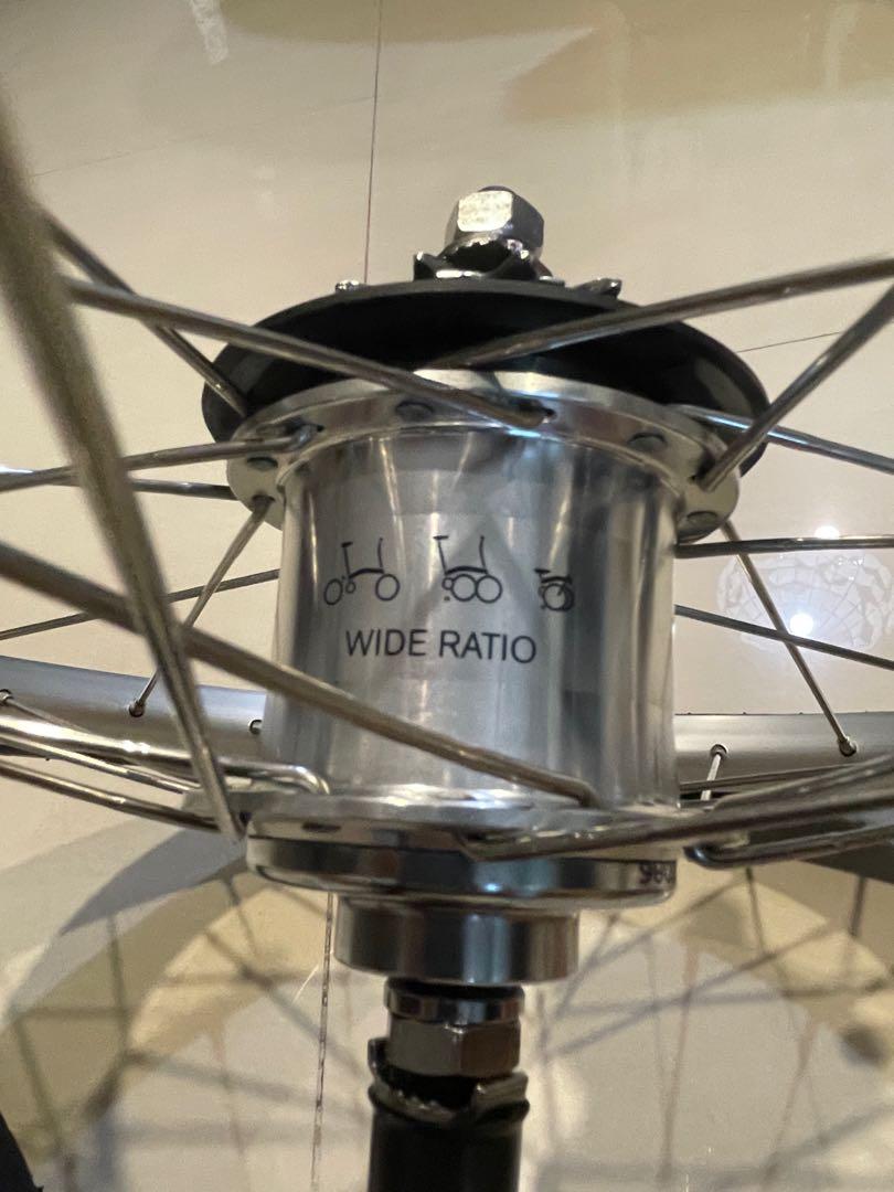 Original Brompton chrome wheel set. 6 speed. Bundled with black ...