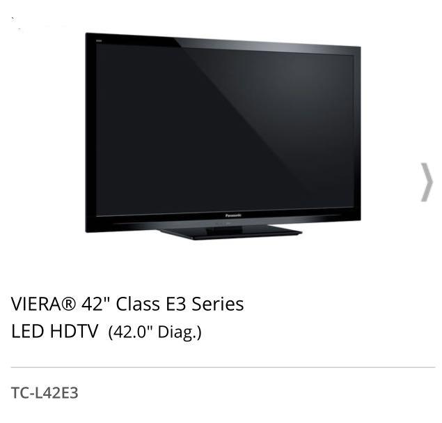 Panasonic FULL HD 42” LED LCD TV E-Series, TV & Home Appliances, TV ...