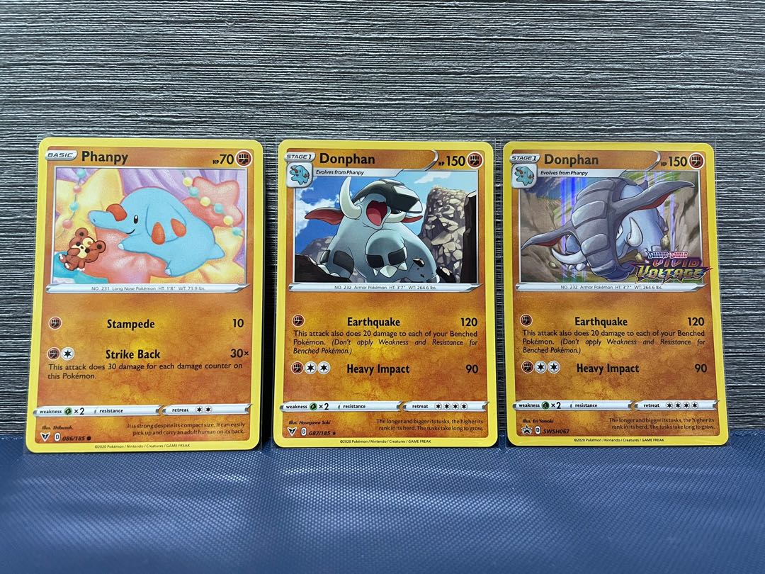 Pokemon TCG - Phanpy and Donphan Set, Hobbies & Toys, Toys & Games on ...