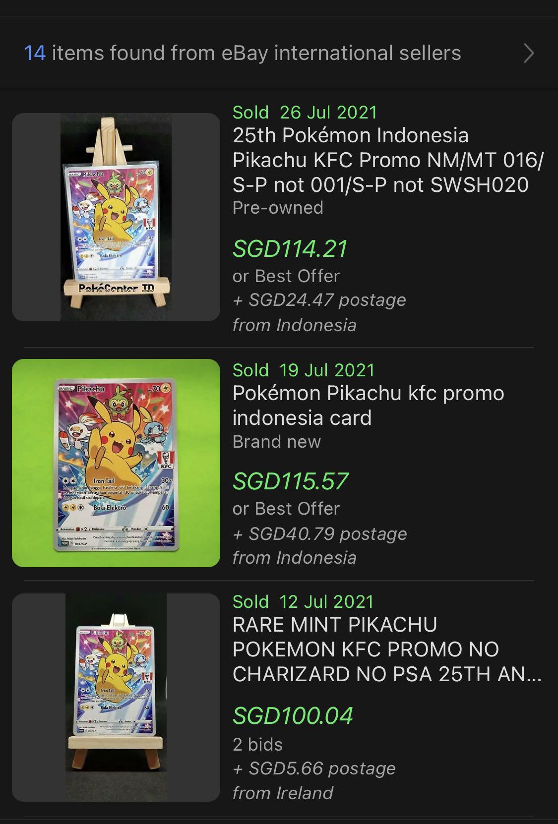 Pokemon TCG Pikachu KFC PROMO 016/S-P, Hobbies & Toys, Toys & Games on ...