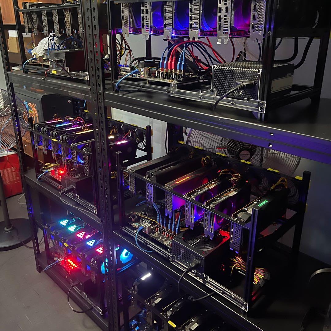 6 GPU Crypto Mining Rig Skeleton Building Complete Set Starter Kit ...