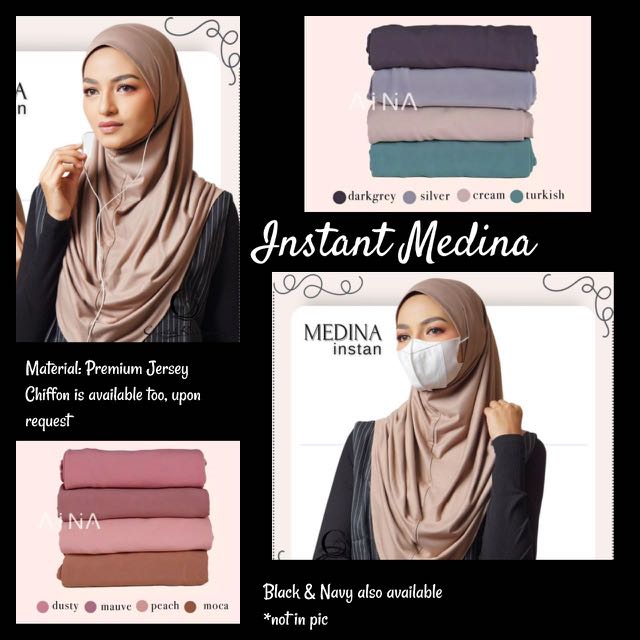 Preorder - Instant Medina, Women's Fashion, Muslimah Fashion, Hijabs on ...