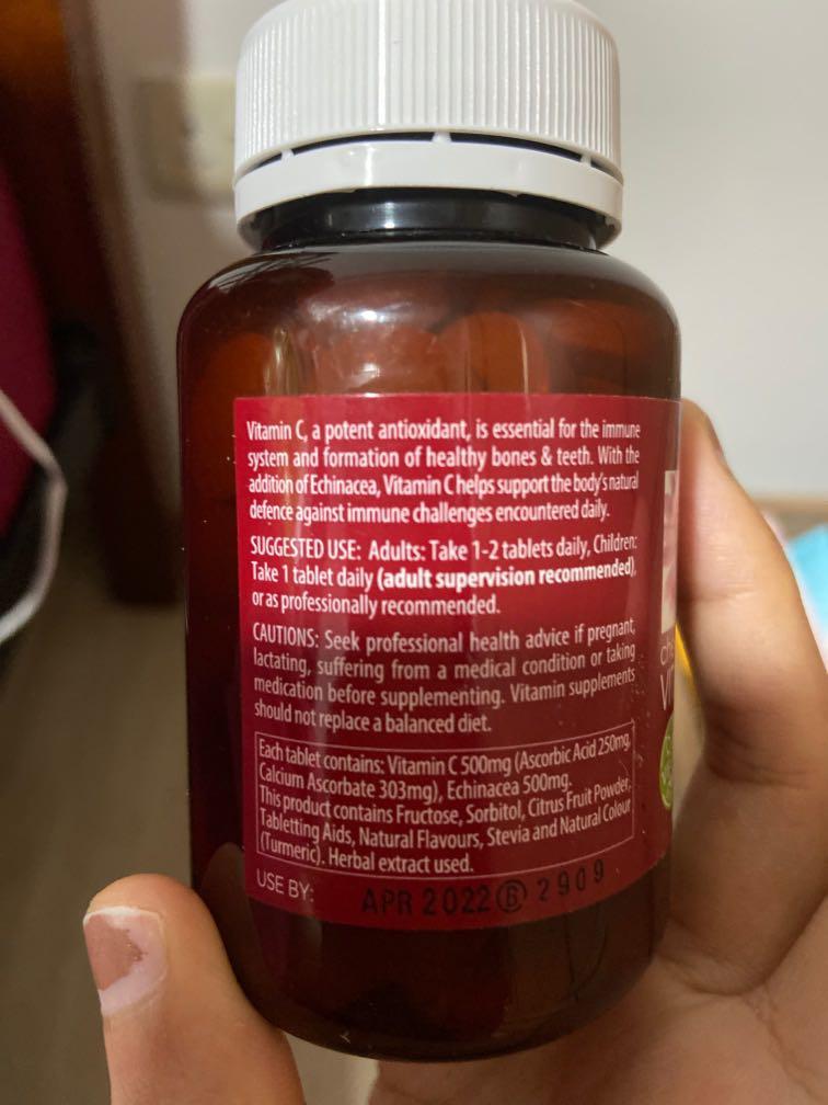 Pro-Life Vitamin C chewables 60s, Health & Nutrition, Health ...