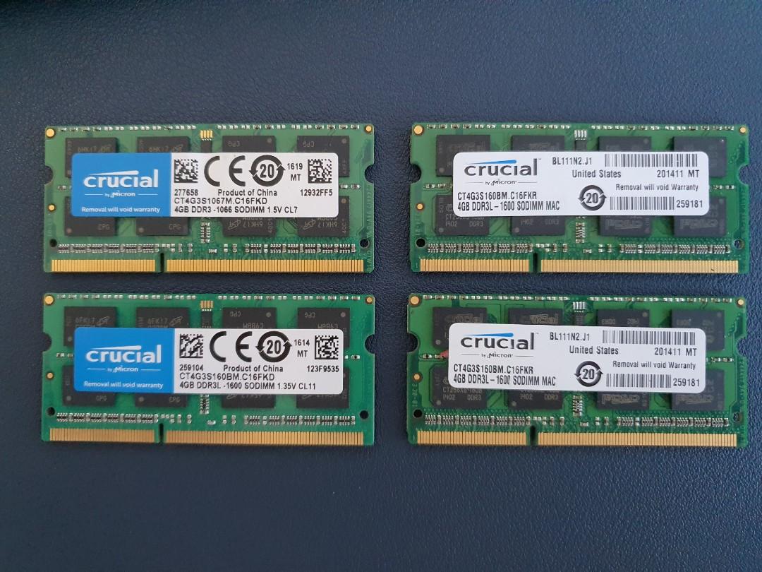 RAM Cards for Macbook. (Crucial), Computers & Tech, Parts & Accessories ...