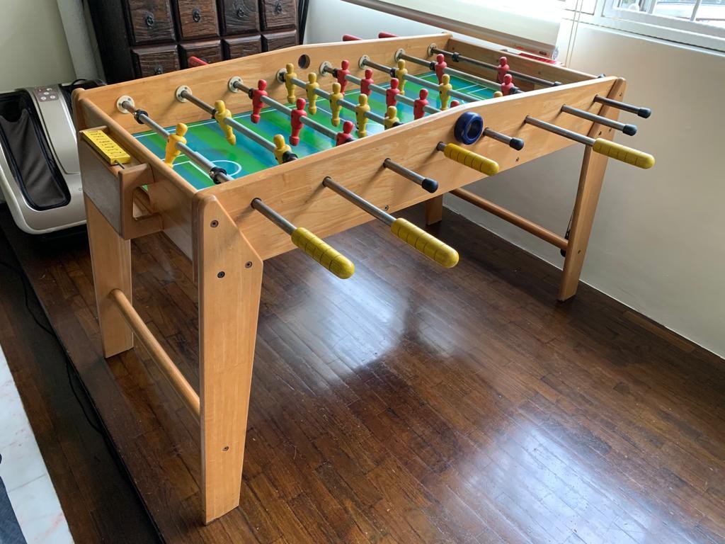 Rare Solid Wood Table Soccer Set, Furniture & Home Living, Furniture ...