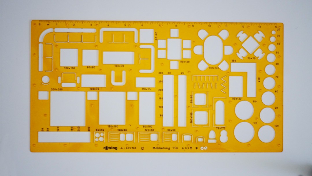 Rotring Furniture Template (1:50), Hobbies & Toys, Stationary & Craft ...