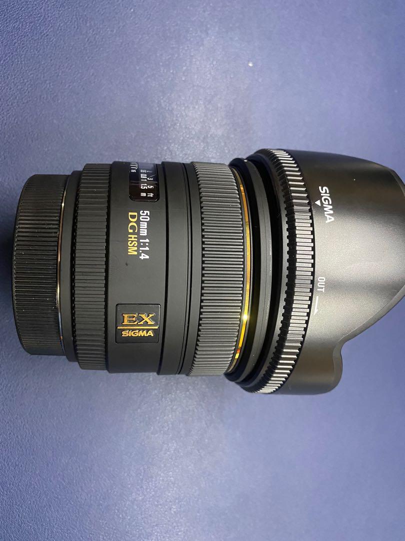Sigma 50mm F1.4 EX DG For Canon, Photography, Lens & Kits on Carousell