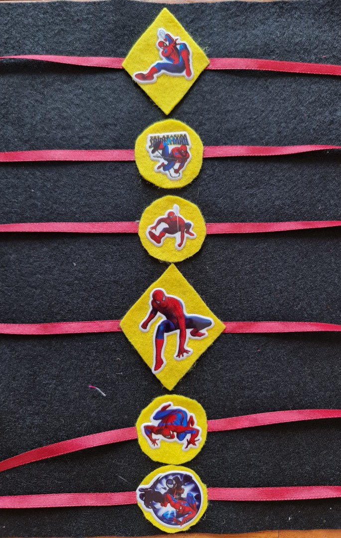 Spider man rakhi, Hobbies & Toys, Stationery & Craft, Handmade Craft on ...