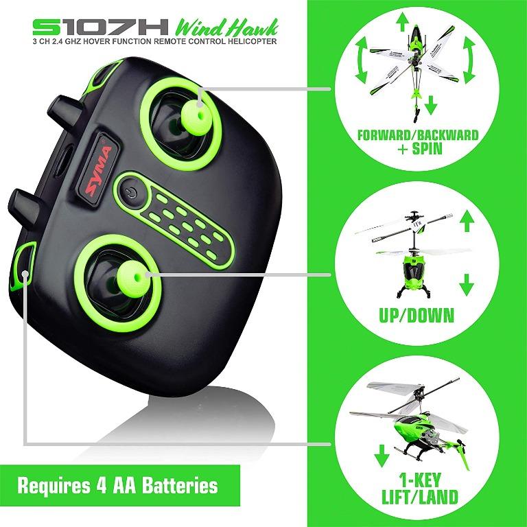 Syma S107H Wind Hawk Remote Control Helicopter for Adults and Kids - Indoor RC Helicopter with ...