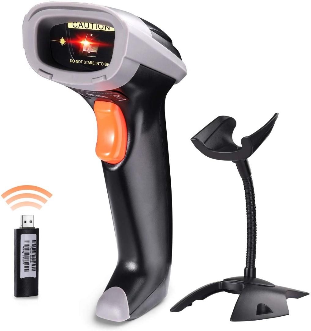 Tacklife Wireless Barcode Scanner MSC01,1D Barcode Reader with 328 Feet ...