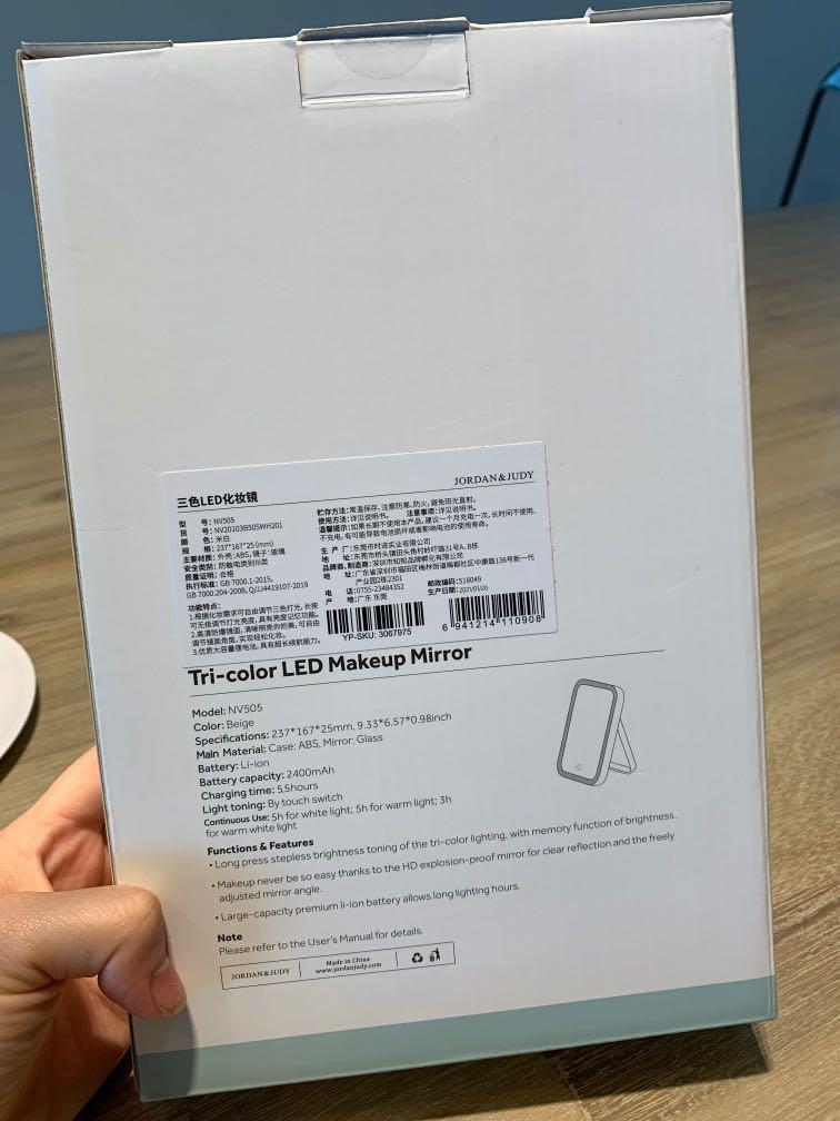 Tri-colour LED Makeup Mirror - Jordan and Judy, Furniture & Home Living ...