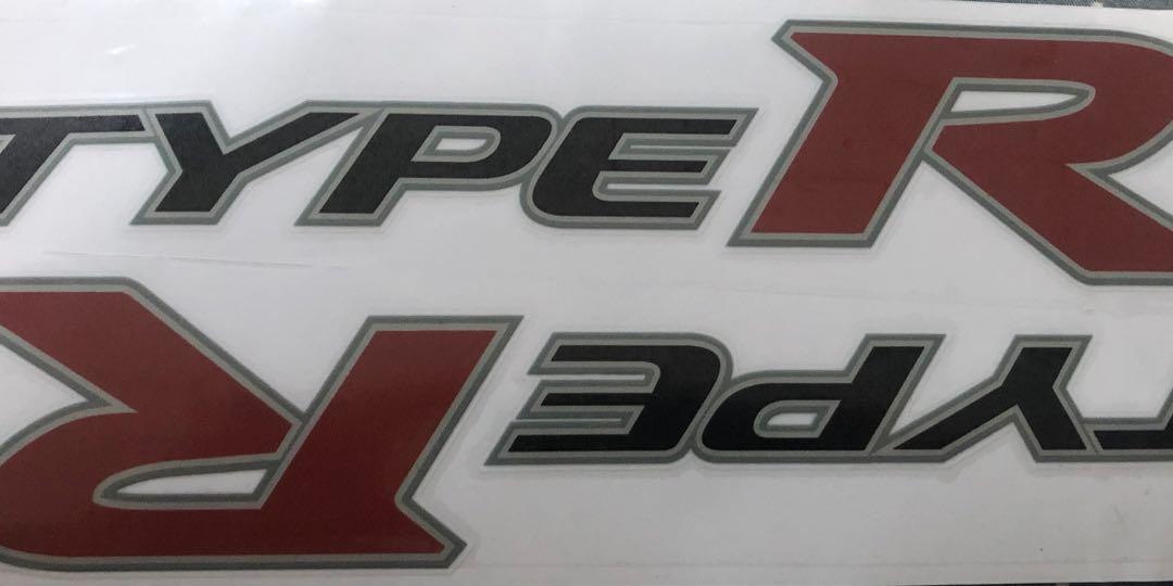 Honda Type R rear door sticker, Car Accessories, Accessories on Carousell