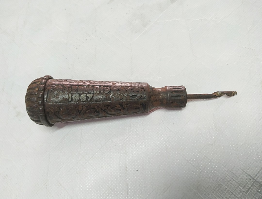 1867 Patented STANLEY No. 2 EXCELSIOR Multi-Tool Handle w/ 7 Orig. Tool ...