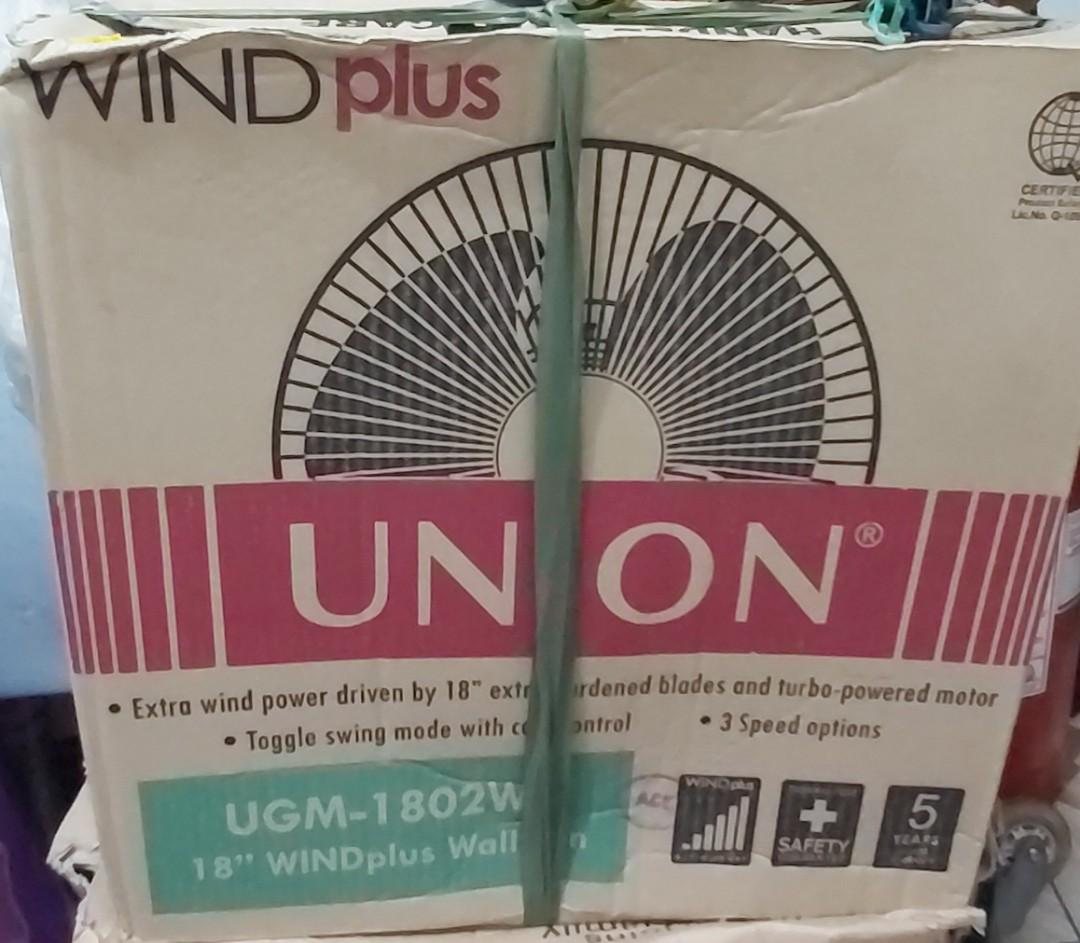 18" Union Wall Fan, Furniture & Home Living, Lighting & Fans, Fans on ...