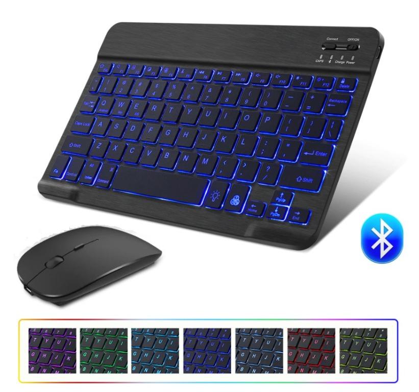 Bluetooth Keyboard And Mouse RGB Set Wireless Keyboard Mouse Combo ...