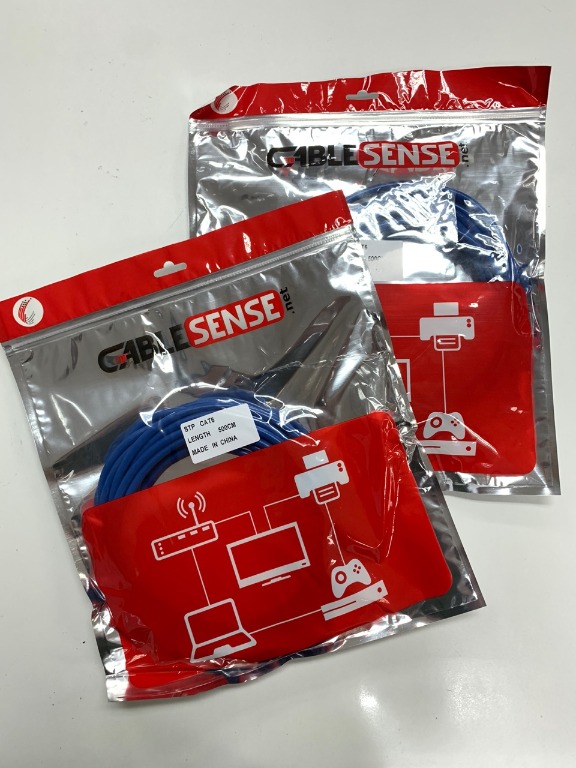 CABLE SENSE STP CAT6 5meters Ethernet Lan Cable, Computers & Tech ...