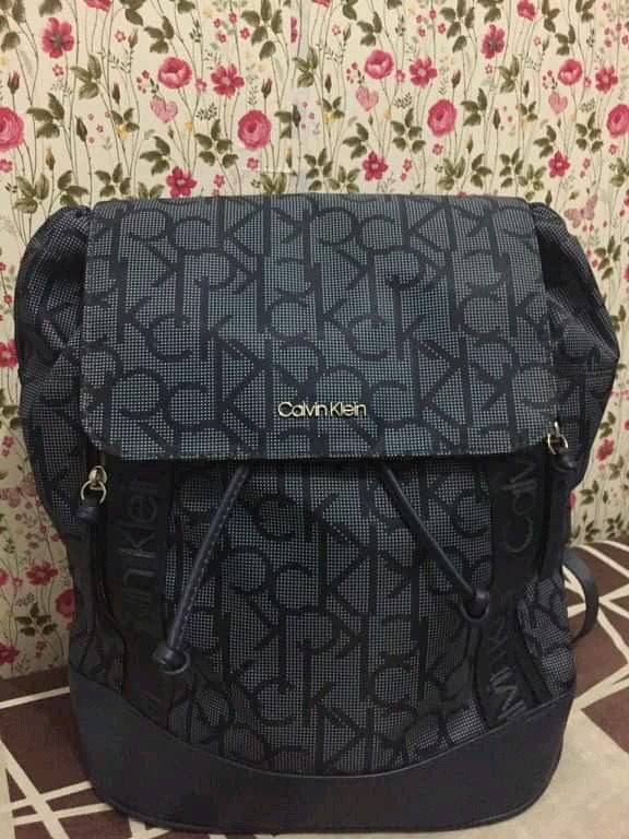 Calvin Klein Monogram Backpack, Luxury, Bags & Wallets on Carousell