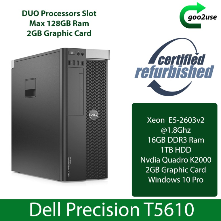 Dell Precision T5610 CPU Desktop Dual Processor Slot, Computers & Tech ...