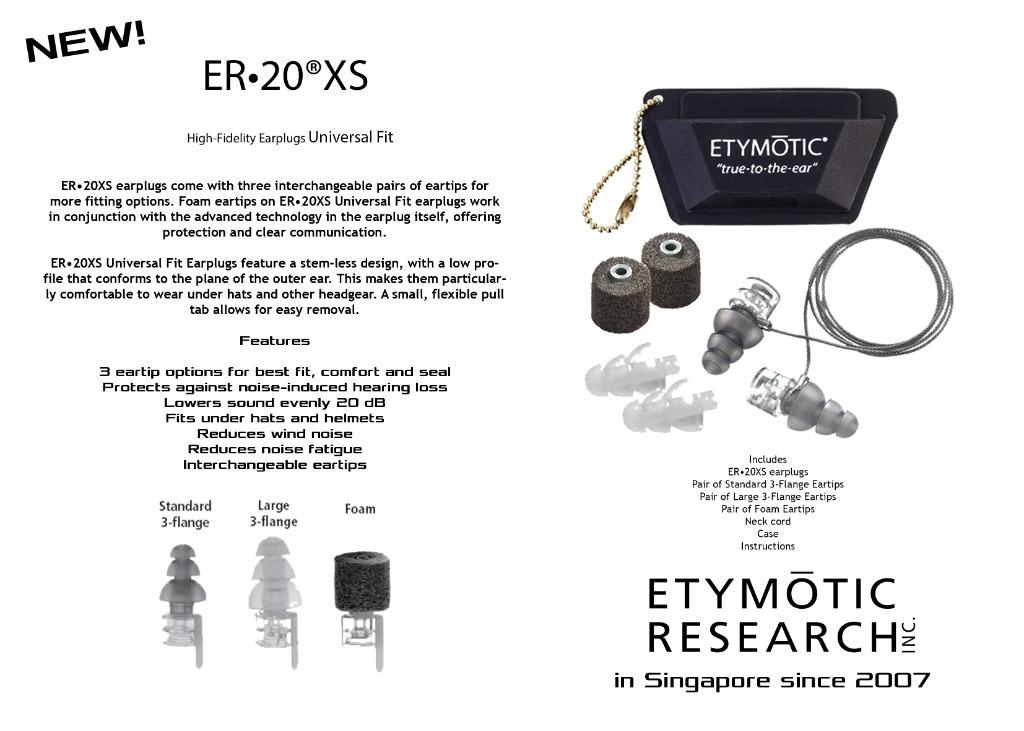 Etymotic Research ER-20XS High-fidelity Ear plug Large fit, Audio ...
