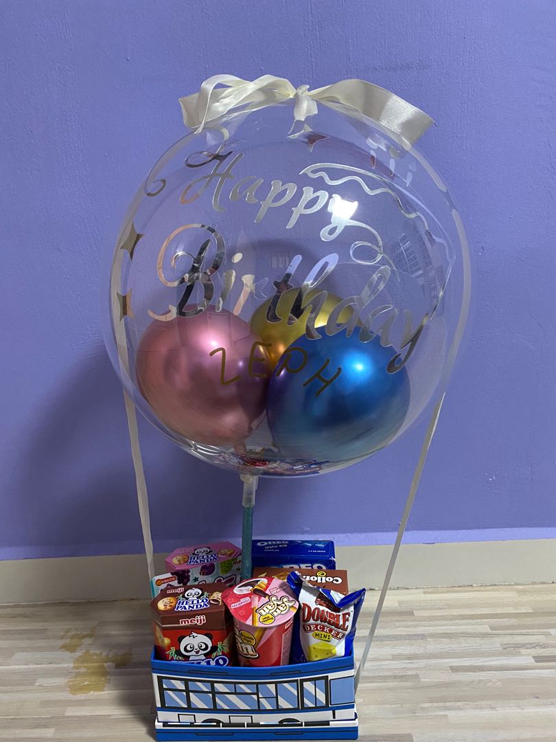 Hot Air Balloon snack box, Hobbies & Toys, Flowers & Bouquets on Carousell