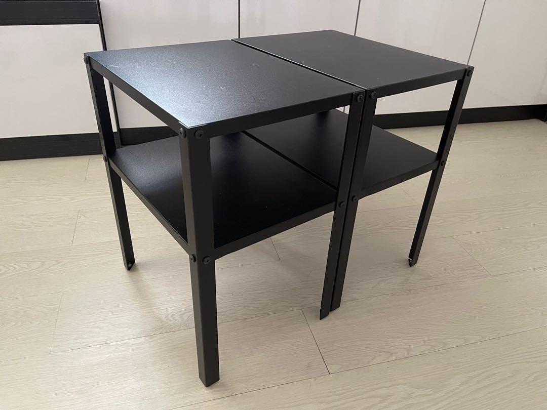 IKEA KNARREVIK Bedside Table in Black (2pc), Furniture & Home Living ...