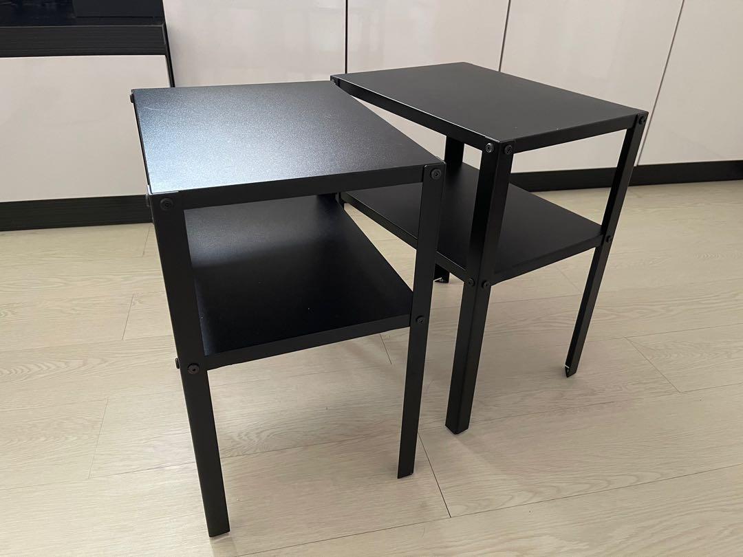 IKEA KNARREVIK Bedside Table in Black (2pc), Furniture & Home Living ...