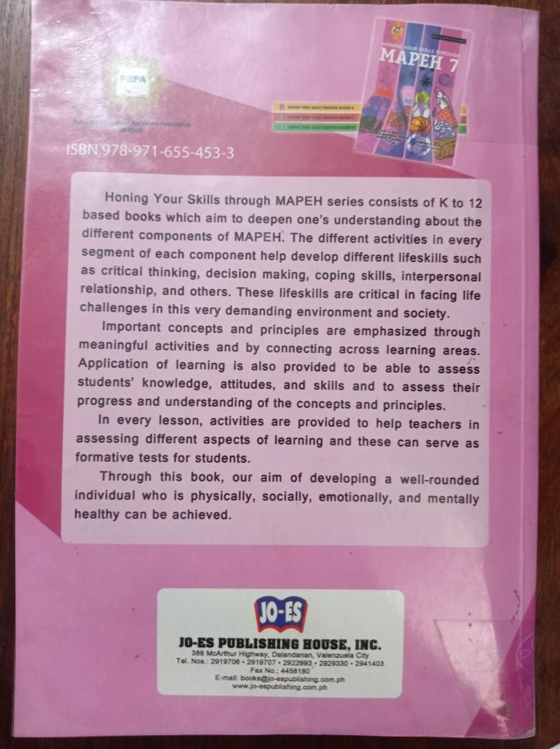 MAPEH Book 7 - Honing Your Skills Through MAPEH 7 by Mojica, et. al, Hobbies & Toys, Books ...