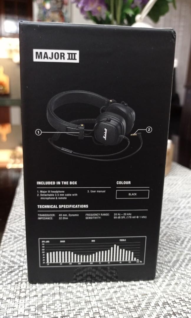 Marshall Major III Wired Coil Brandnew, Audio, Headphones & Headsets on ...