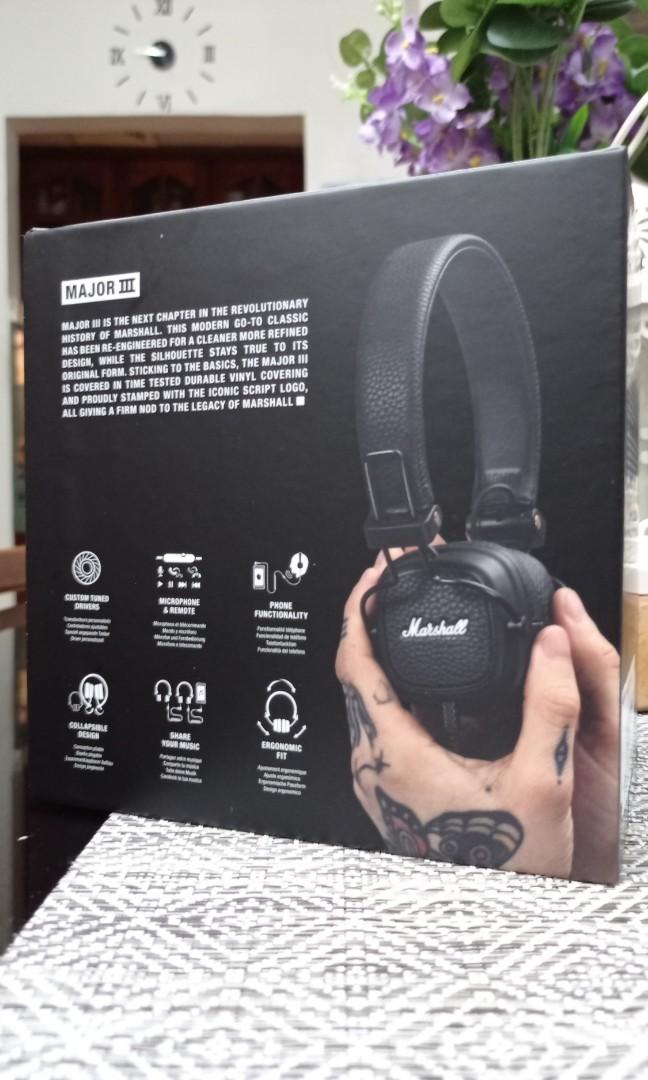 Marshall Major III Wired Coil Brandnew, Audio, Headphones & Headsets on ...