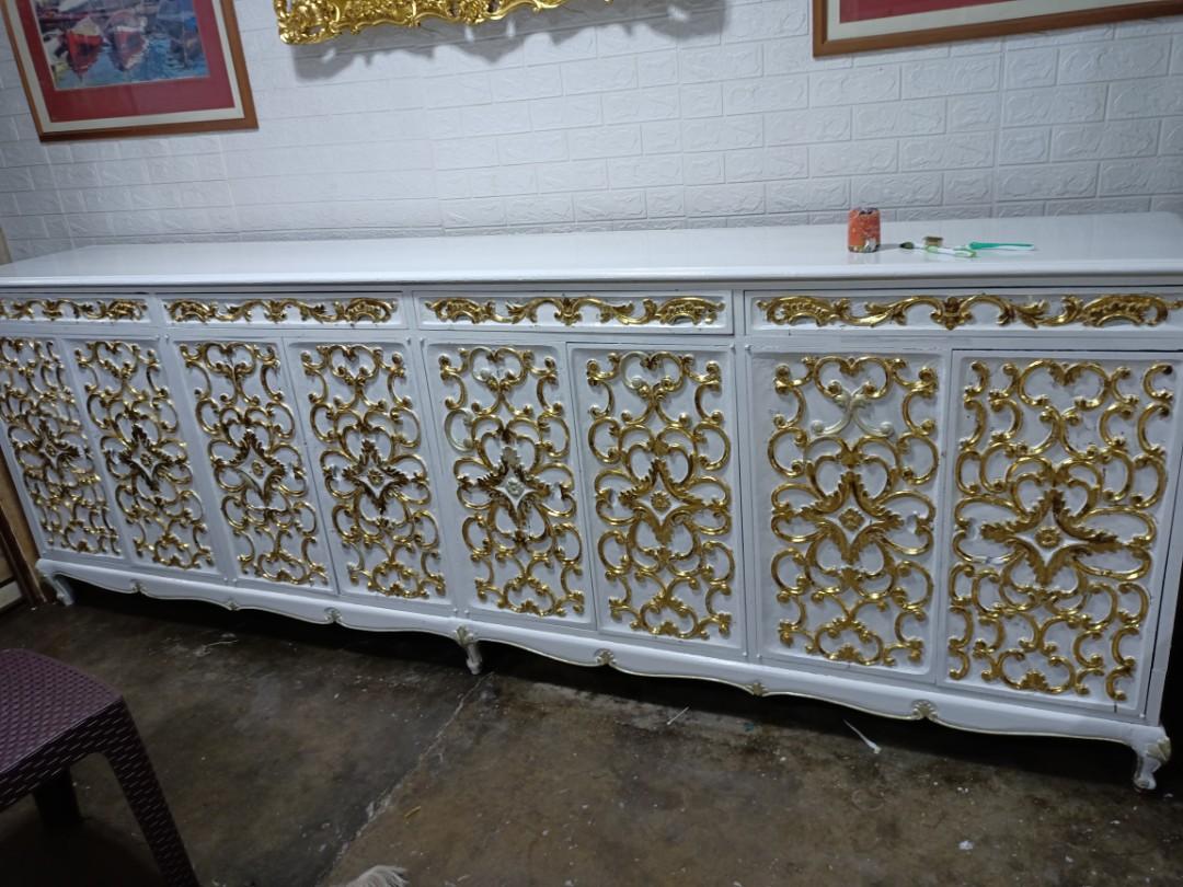 Narra buffet table cabinet, Furniture & Home Living, Furniture, Other ...