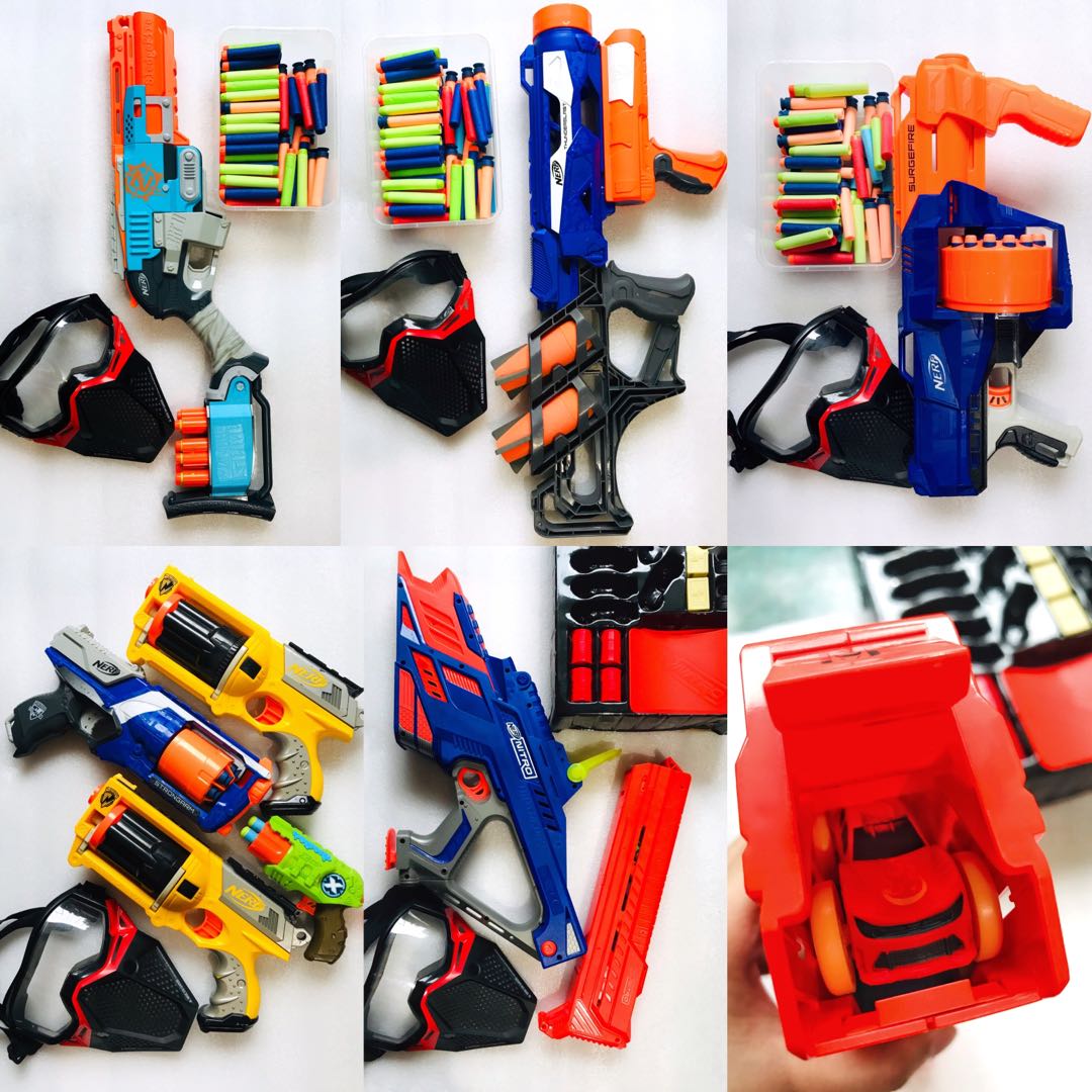 Nerf gun bundle take all for 5k, Hobbies & Toys, Toys & Games on Carousell