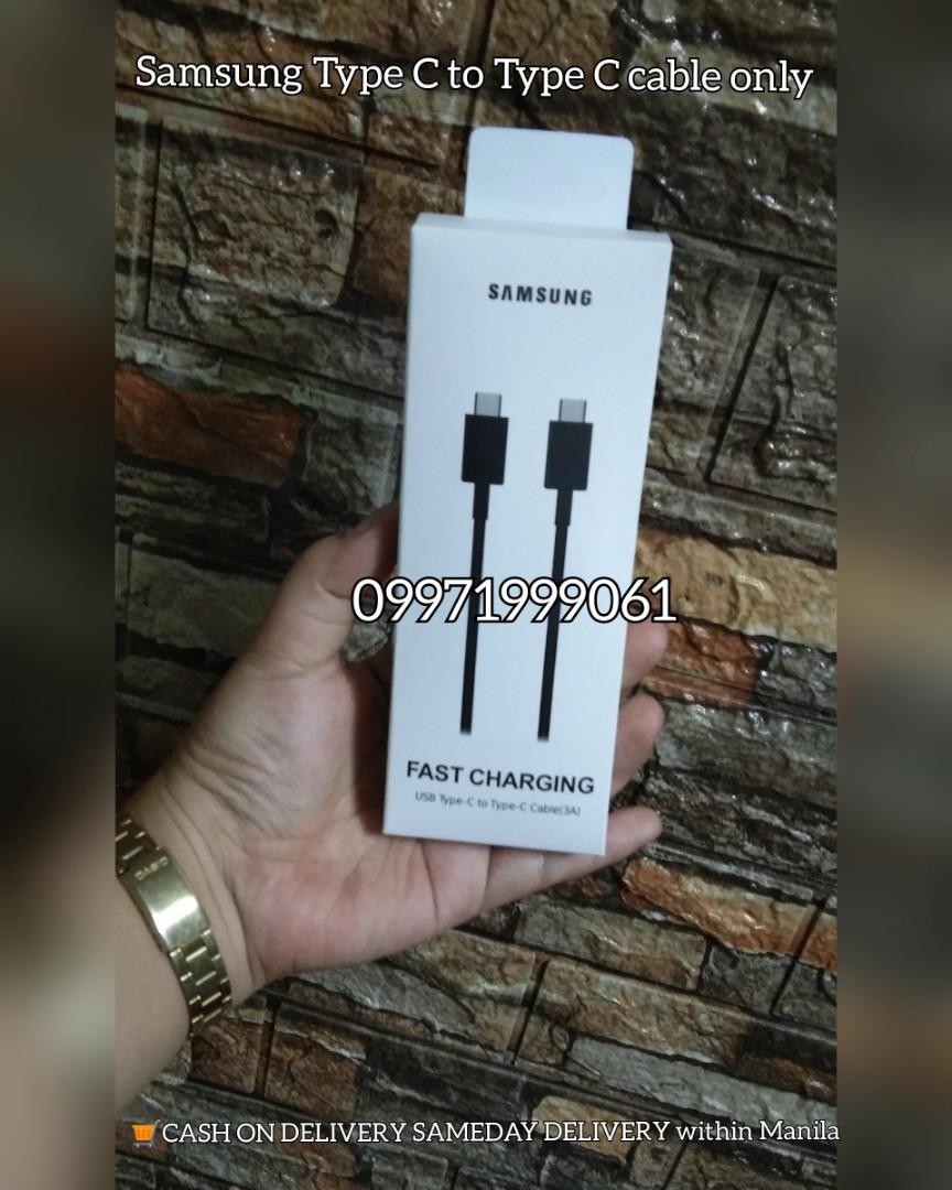Original Samsung type C to Type C Cable only Fast charger, Mobile ...