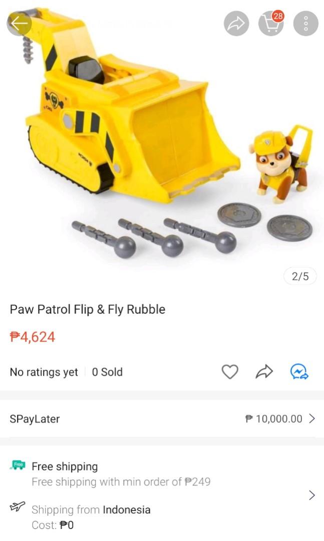 Paw Patrol Flip & Fly Rubble, Hobbies & Toys, Toys & Games on Carousell