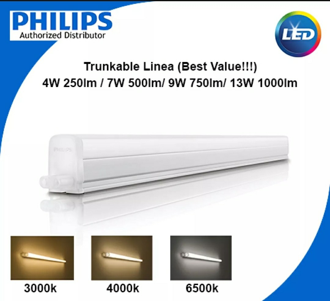 Philips Linea T5 LED 4W / 9W, Furniture & Home Living, Lighting & Fans ...