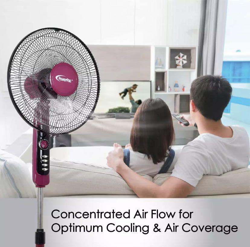 PowerPac Stand Fan 16 inch Standing fan with Timer (PPSF50), Furniture ...