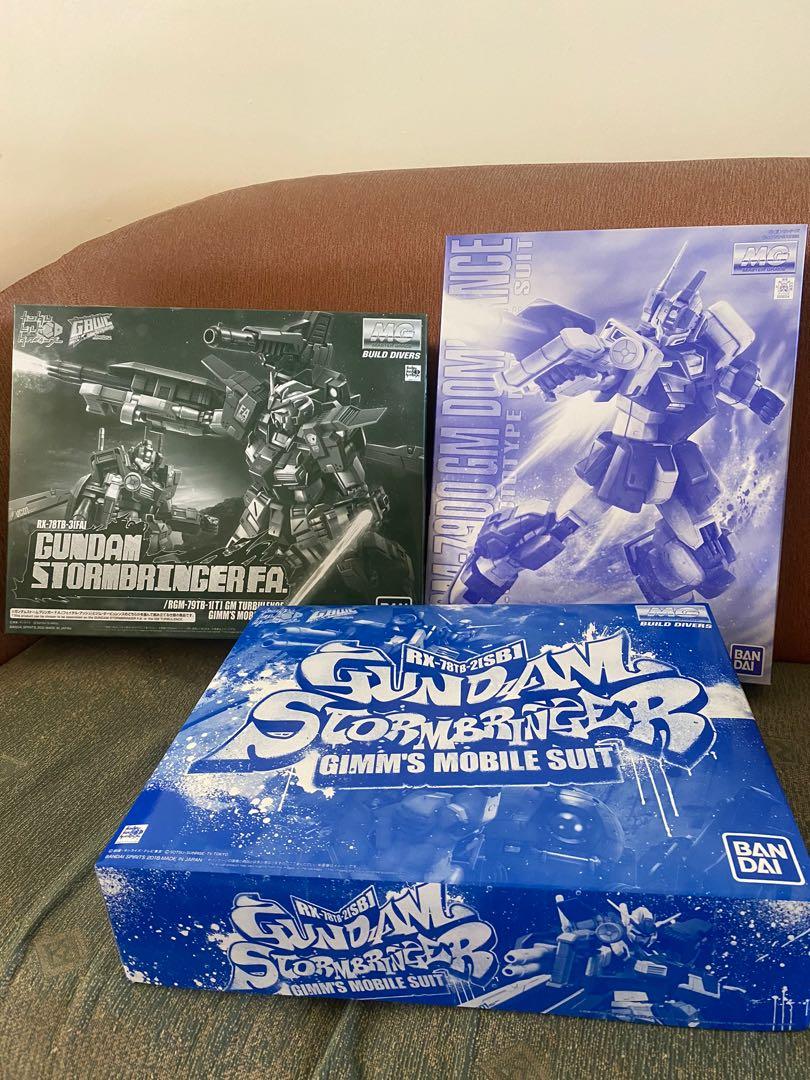 Premium Bandai MG Gundam Stormbringer & Stormbringer FA & GM Dominance ...
