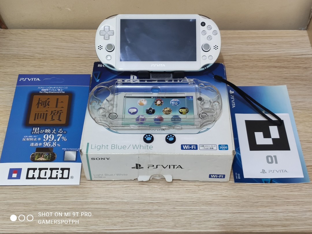 PS VITA SLIM WHITE / LIGHT BLUE 128GB Fully setup, Video Gaming, Video ...