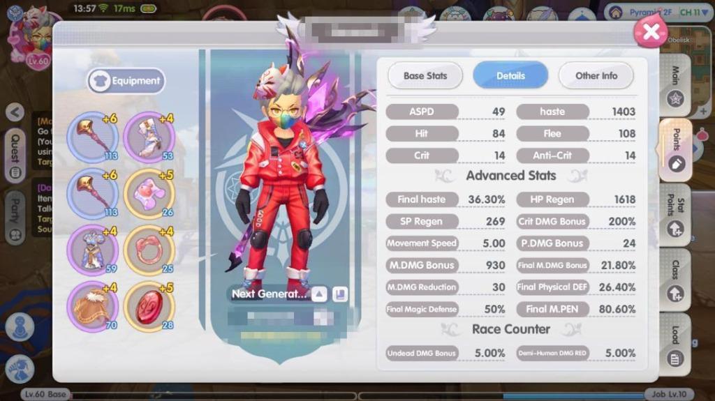 Ragnarok X - High Wizard, M.atk 22k, awakened shadow equipment ...