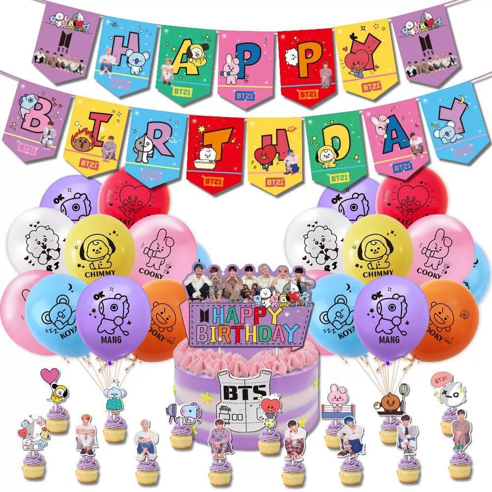 [READY STOCK] BTS balloon set / bts theme birthday party decoration ...
