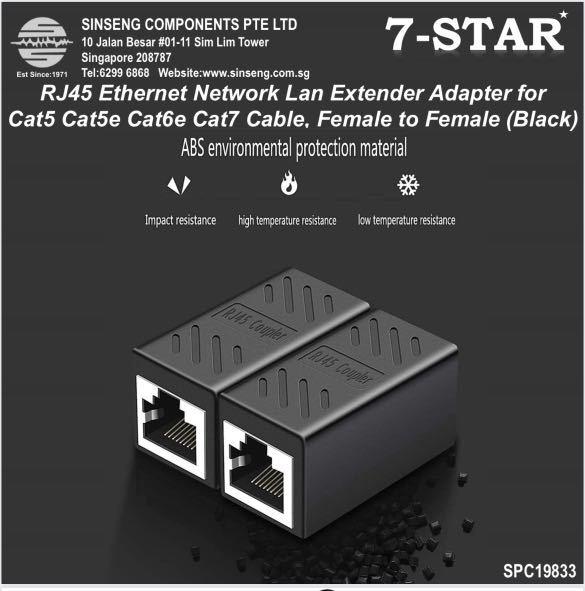 1PC RJ45 UTP Lan Extender/Coupler/Joiner for CAT 5, CAT 5E, CAT 6 Lan ...