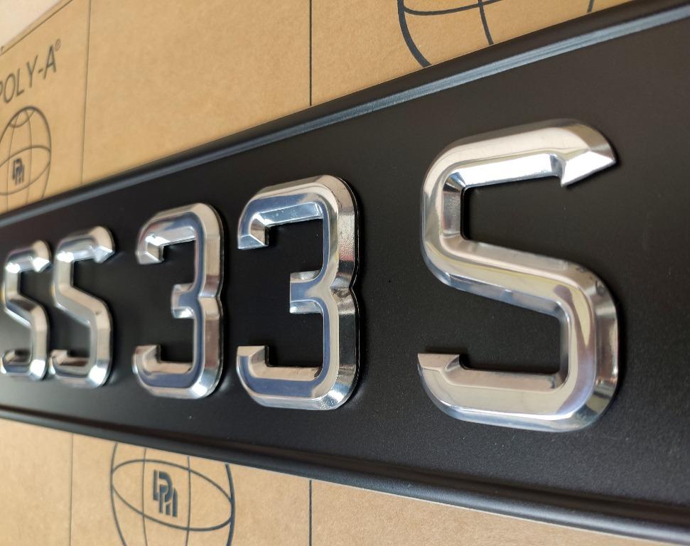 SOLID ALUMINUM 3D HIGH-POLISHED VEHICLE PLATES - 1 SET [FRONT & BACK ...